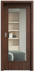 SAPELI ELEGANT KOMFORT M40 - DÝHA - POSUVNÉ DVEŘE VČ. ZÁRUBNĚ - Ořech americký Průchozí šířka (cm): 120, Průchozí výška (cm): 210
