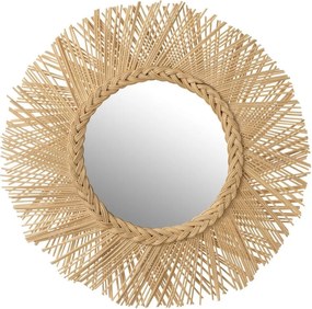 Nástěnné kulaté zrcadlo lemované trávou Daan grass - Ø 60*5cm