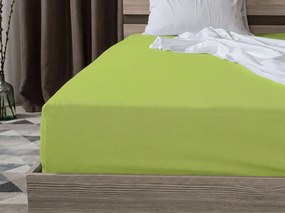 Jersey prostěradlo BASIC světle zelené 90 x 200 cm
