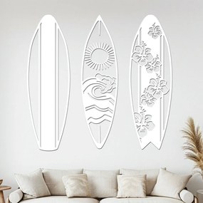 dřevo života Dřevěný obraz SURF ALOHA Zvolte barvu dekoru: Bílá, Rozměry šxv (cm): 147x140