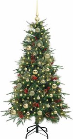 Umělý Skládací Vánoční Strom s stojanem Zelená 150 cm PE a PVC 3397410