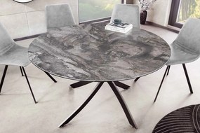 Kulatý jídelní keramický stůl Halia 120 cm taupe
