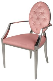 Designová židle s opěrkami Rococo II růžová