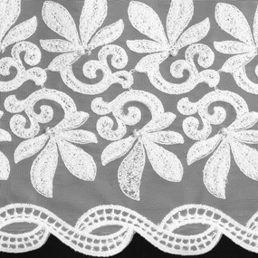 ZÁCLONA NA KROUŽCÍCH TALIA 350X150 CM BÍLÁ