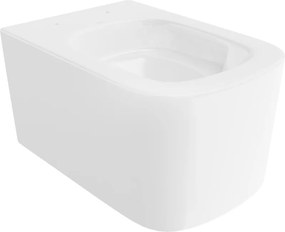 Mexen Vivo, závěsná WC mísa 555x370x335 mm, Rimless Tornádo, bílá lesklá, 3361XX00T