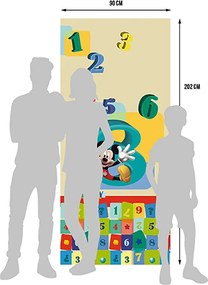 Dětská vliesová fototapeta na zed' Mickey Mouse a Čísla, Disney | 90 x 202 cm | DFTDNV 5413