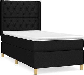 Box spring postel s matrací černá 80 x 200 cm textil 3132187