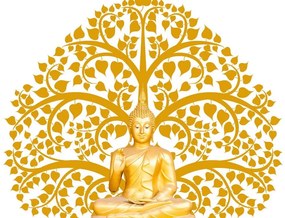 Obraz Budha se stromem života - 90x60 cm
