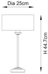 Endon 100646 - Stolní lampa HIGHCLERE 1xE14/7W/230V béžová/matný chrom