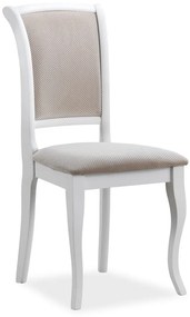 Jídelní čalouněná židle MN-SC bílá/béžová