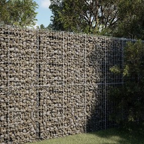 Gabionový koš s víkem 150 x 100 x 200 cm pozinkované železo 3295226
