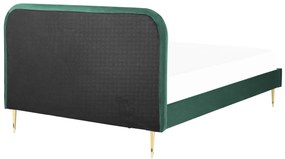Sametová postel 140 x 200 cm zelená FLAYAT Beliani