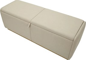 Designová lavice Mahalah 130 cm krémová