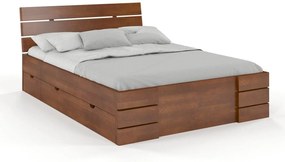 Buková postel s úložným prostorem - Sandemo Drawers   , Buk přírodní, 140x200 cm