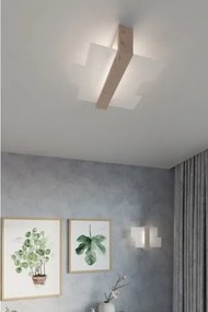 Stropní svítidlo SOLLUX Feniks 2 E27 2x60W bez zdroje SL.0076 přírodní dřevo