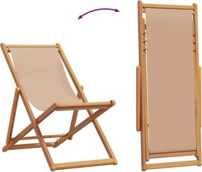 Skládací židle 2 ks, taupe látka a masivní dřevo 3214499