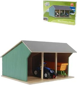 KIDS GLOBE Přístřešek pro traktory / Dřevěná stavebnice / Měřítko 1:32