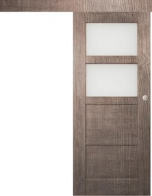 posuvné interiérové dveře na stěnu vasco doors PORTO model 3 Průchozí rozměr: 70 x 197 cm, Orientace dveří: Levé dveře, Dekor: Dub rustikální