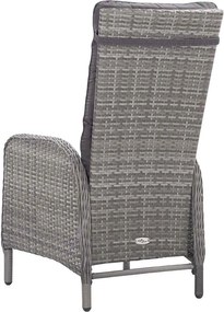 3dílný zahradní bistro set polyratan a sklo šedý 3058534