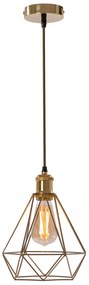 Toolight Závěsná lampa DIAMOND Light Gold 392197
