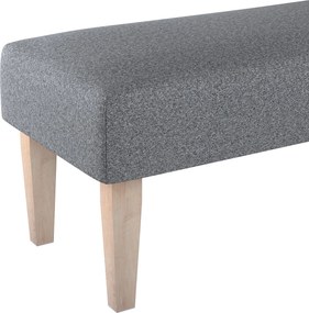Dlouhá lavička 100x40cm barva šedá látka pletený vzor
