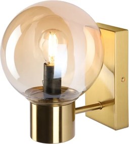 Nástěnná lampa SFERIO 1xE14/5W/230V mosaz/kouřová béžová