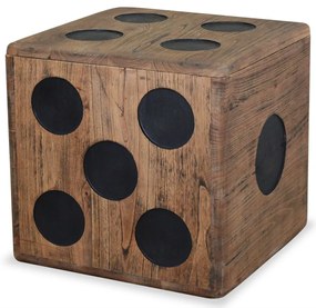 Úložný box mindi dřevo 40 x 40 x 40 cm design hrací kostky - Default Title