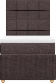 Box spring postel s matrací tmavě hnědá 80x200 cm textil 3291886