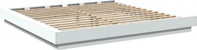 Rám postele s LED osvětlením bílý 200 x 200 cm kompozitní dřevo 3281070
