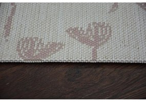 Kusový koberec Kvítky krémově růžový 160x230cm