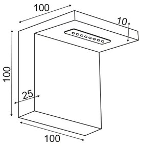 ACA Lighting LED nástěnné dekorativní svítidlo TETRIS 4W/230V/3000K/330Lm/120°/IP20, matné černé