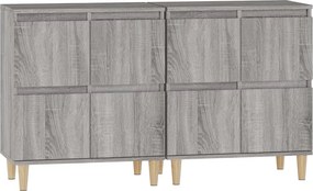 Příborníky 2 ks šedé sonoma 60 x 35 x 70 cm kompozitní dřevo 3185757