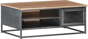 vidaXL Konferenční stolek šedý 90 x 50 x 35 cm masivní akáciové dřevo [323500]
