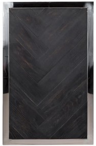 Černo stříbrný dubový odkládací stolek Richmond Blackbone 55 x 35 cm