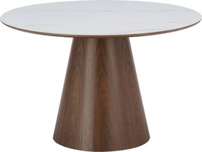 XXXLutz JÍDELNÍ STŮL, bílá, barvy vlašských ořechů, 120/120/75 cm Livetastic - Jídelní stoly - 001125032802