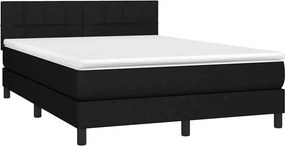 Box spring postel s matrací černá 140x200 cm textil 3140059