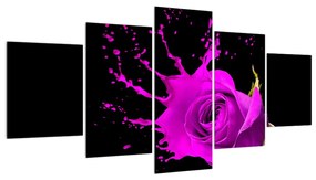 Obraz fialové růže (150x80 cm)