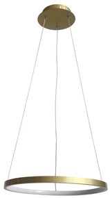 Zlaté LED závěsné svítidlo Lune kulaté 40cm 25W - Candellux