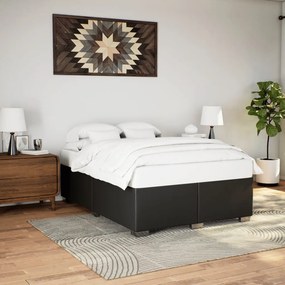 Rám postele černá 160 x 200 cm umělá kůže 3284564