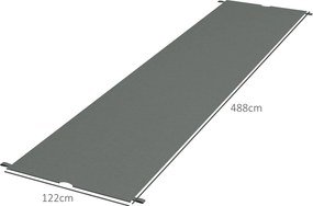 Náhradní střecha na pergolu s UV ochranou, markýza na zastřešení terasy pro pavilon 3 x 3 m, tmavě šedá
