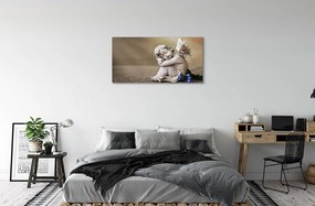 Obrazy na plátně Spící anděl květiny desky 125x50 cm