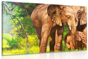 Obraz sloní rodinka Varianta: 60x40