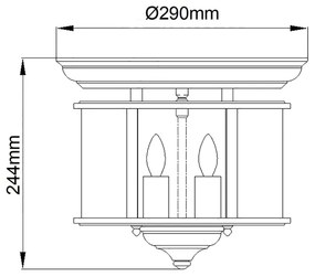 Elstead HK-GENTRY-F-PB - Stropní svítidlo GENTRY 3xE14/40W/230V zlatá