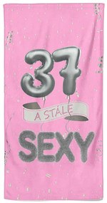 Osuška Stále sexy – růžová (věk: 37, Velikost osušky: 70x140cm)
