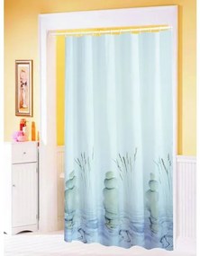 Aqualine Sprchový závěs 180 x 180 cm, polyester, vzor s kameny ve vodě 23032