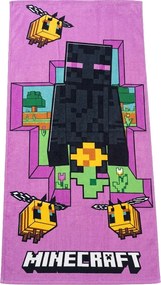 Dětská osuška Minecraft Enderman a Včelky