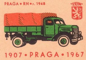 Plechová cedule Praga RN 1948 Velikost: A5 (20 x 15 cm)