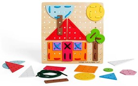 Bigjigs Toys šněrovací hra Geometrické tvary