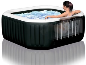 Marimex | Vířivý bazén Pure Spa - Jet & Bubble Deluxe HWS 4 + Solární sprcha UNO 35 l hliníková s LED světlem | 19900164