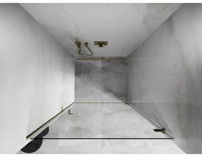 Mexen, Mexen Lunar-B výklopné pravé sprchové dveře 95 cm, transparentní, broušené zlato - 832-095-000-55-00-P